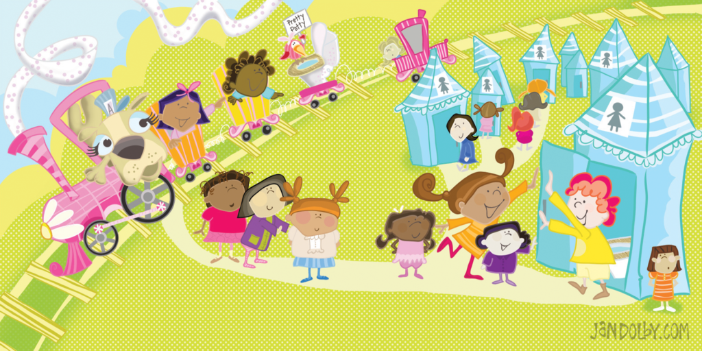 The Potty Train illustrations - Jan Dolby