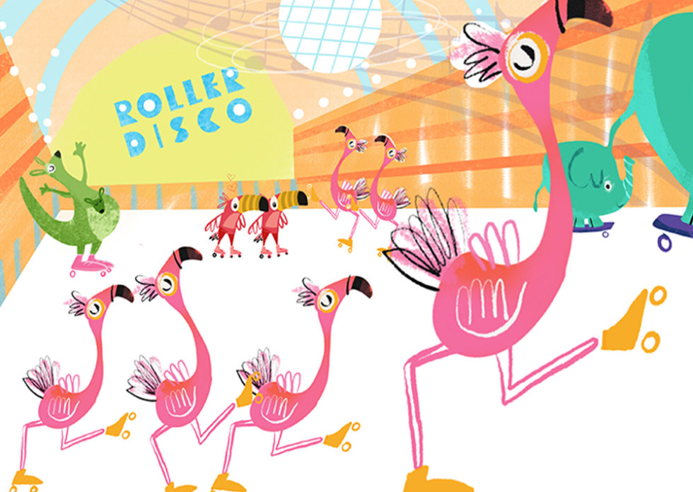 Disco Roller Skating Animals Jan Dolby